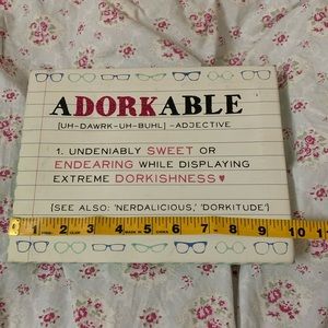 Accents | Canvas Accent Sign Adorkable | Poshmark